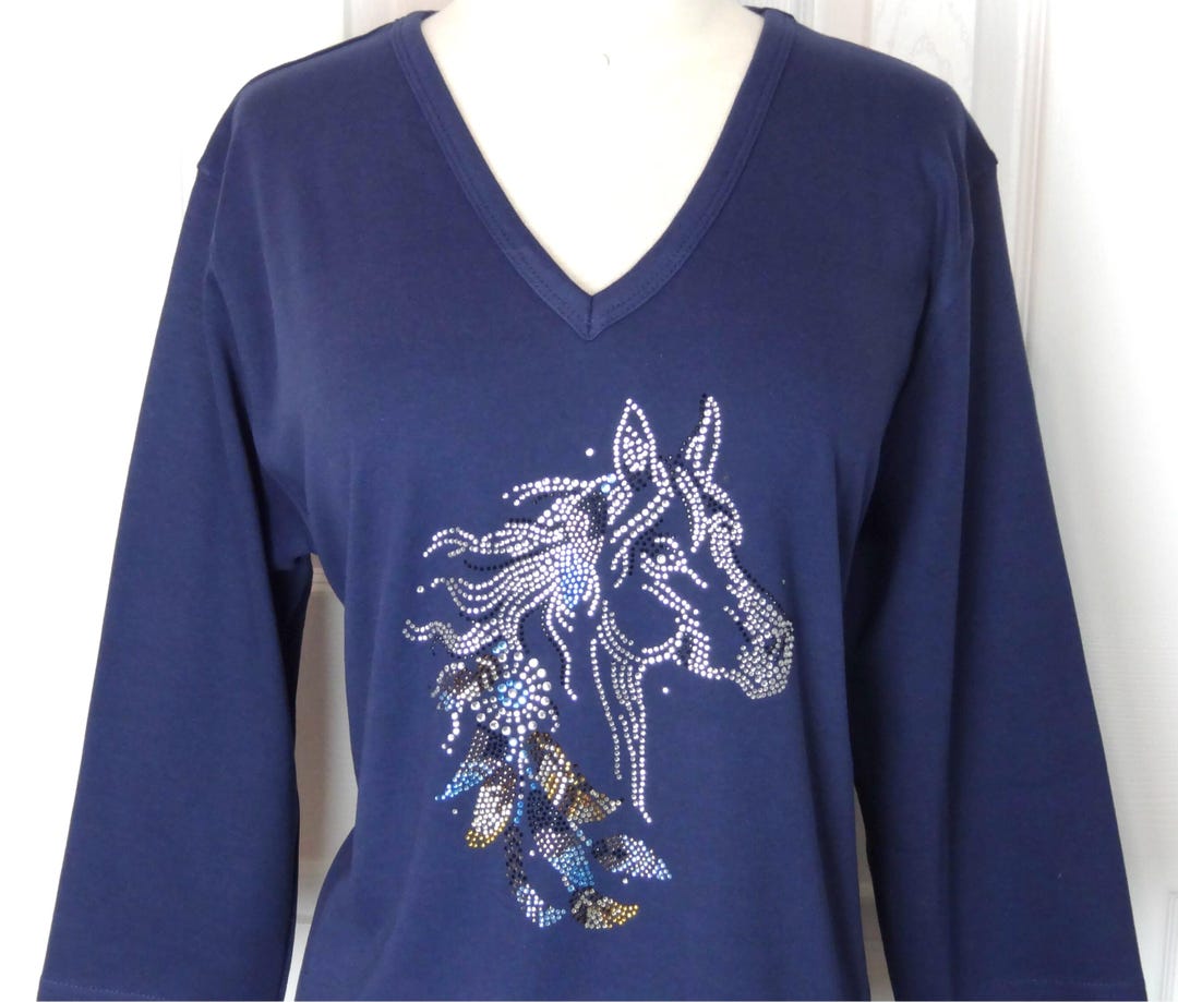 Embellished All Rhinestone Crystal Stallion Horse With Feathered Mane ...