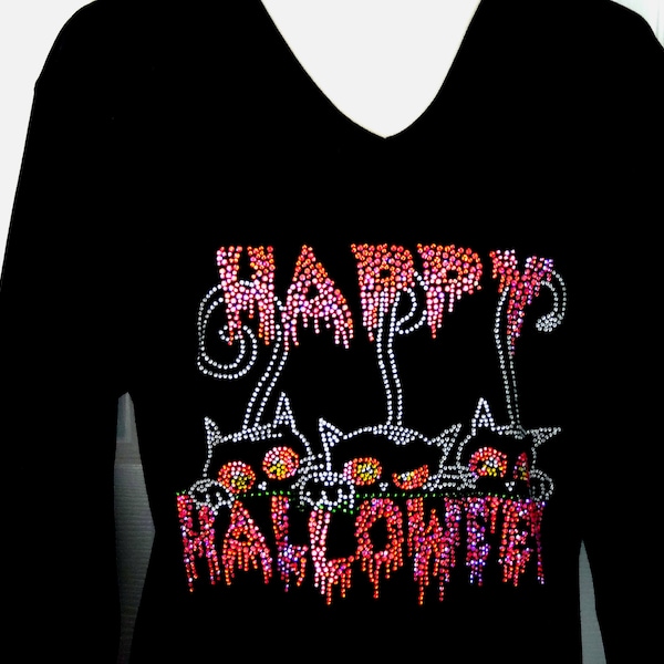 Rhinestone Shirt Halloween - Etsy
