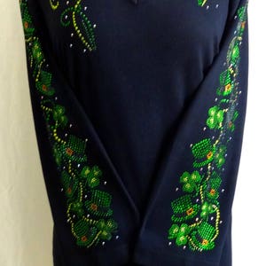 Regular Size Capri Length Leggings Embellished Rhinestone Irish Green ...