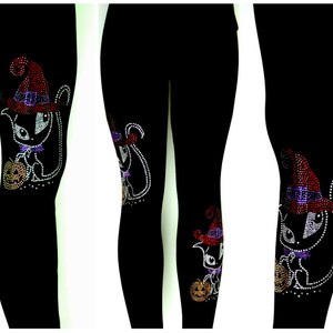 Plus Size Full Length Leggings Embellished Rhinestone & Shiny - Etsy