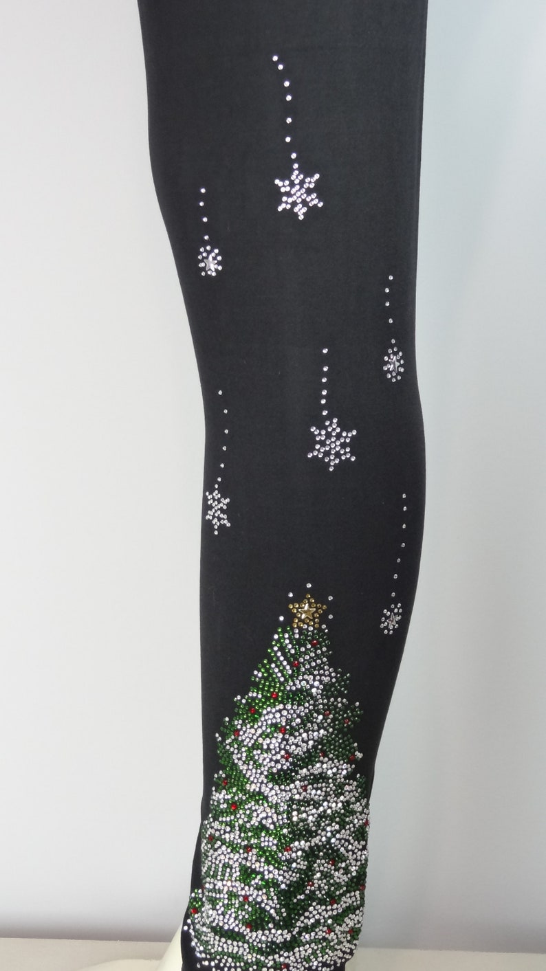 Plus Size Full Length Leggings Embellished All Rhinestone | Etsy