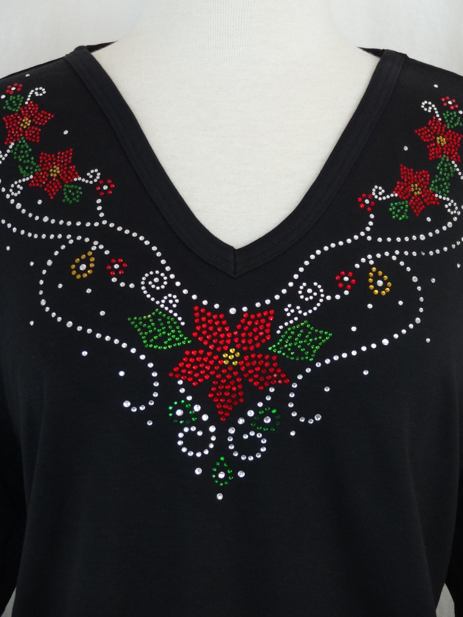 Hand Embellished Rhinestone & Shiney Stud Holiday Christmas - Etsy