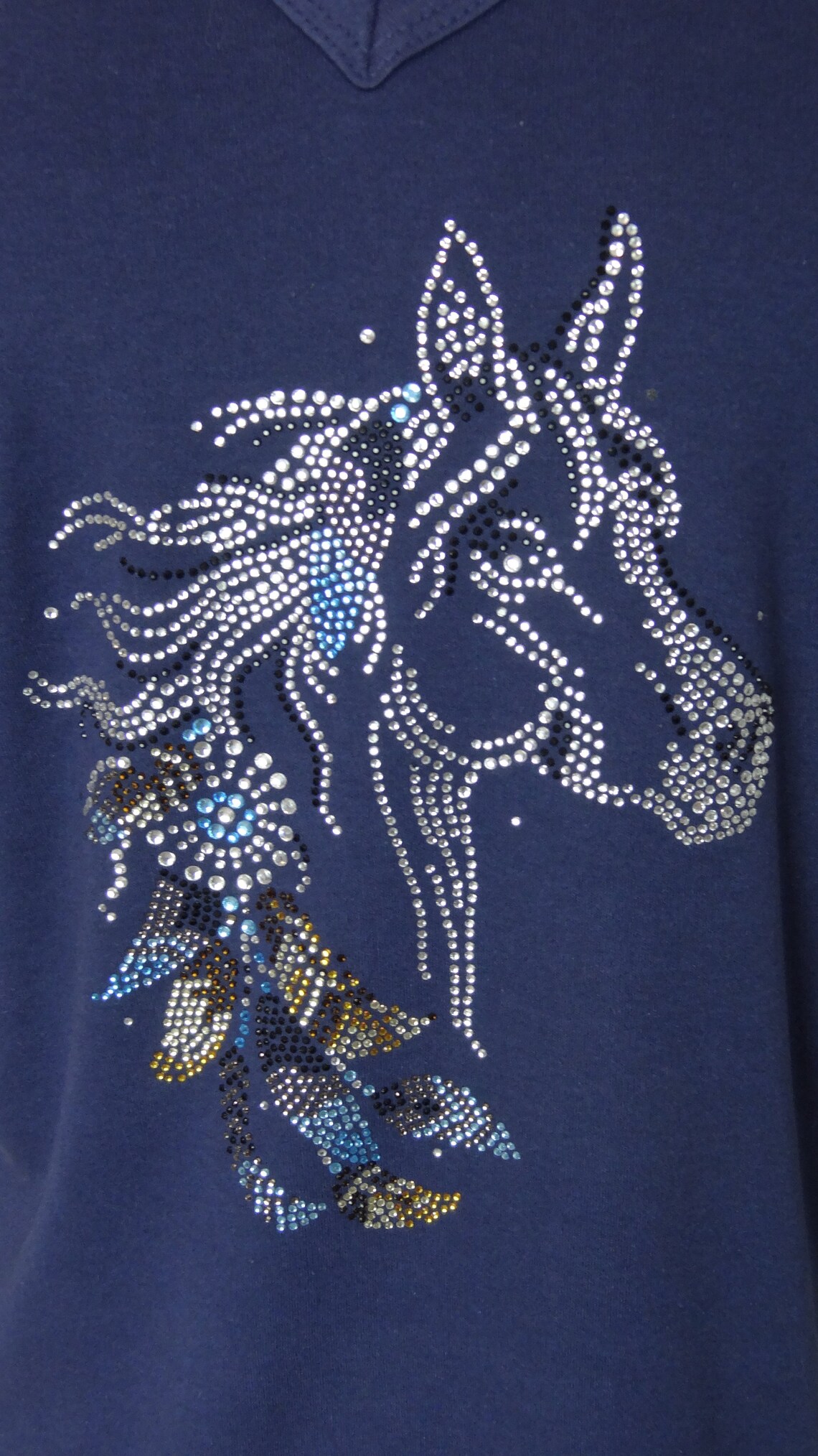 Embellished All Rhinestone Crystal Stallion Horse With Feathered Mane ...