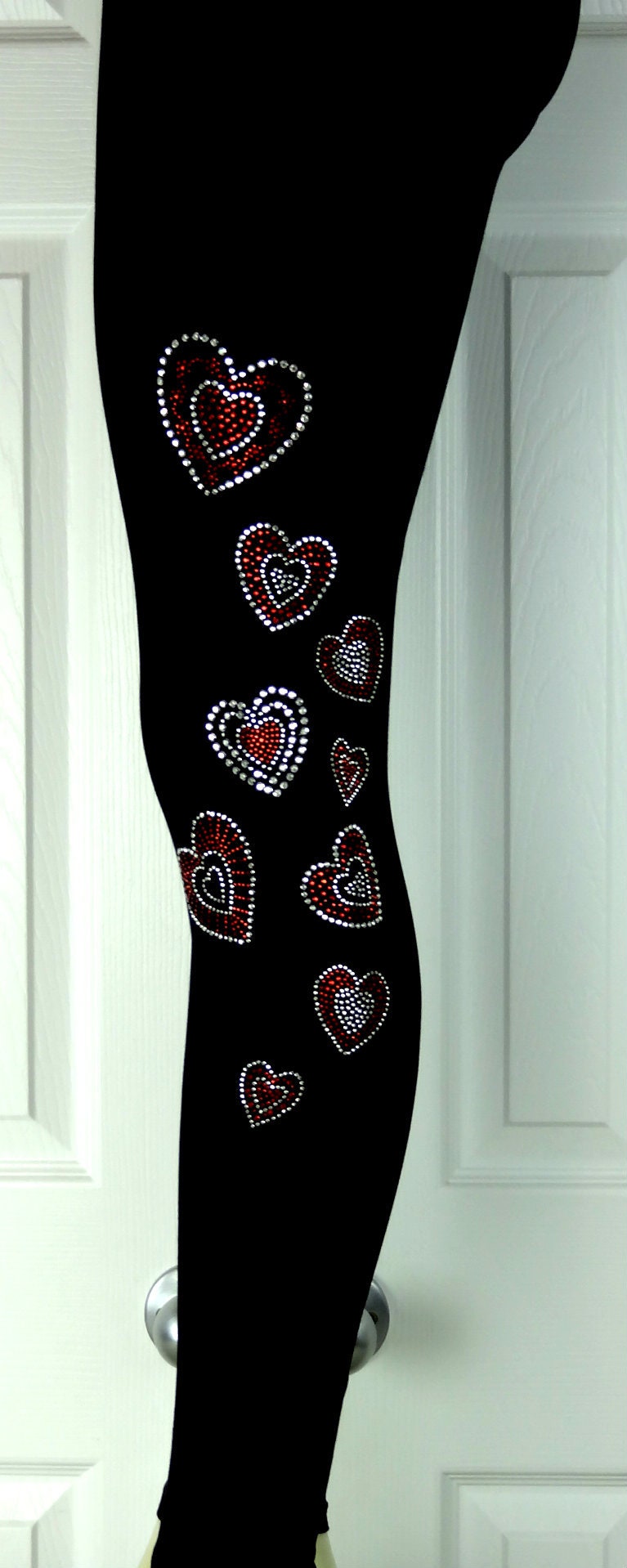 Plus Size Full Length Leggings Embellished Rhinestone | Etsy