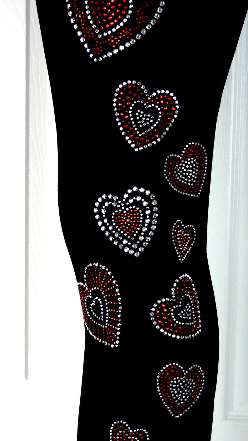 Plus Size Full Length Leggings Embellished Rhinestone | Etsy