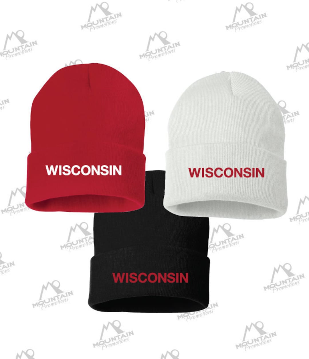 Wisconsin Beanie for Fans of the Wisconsin Badgers, Embroidered ...