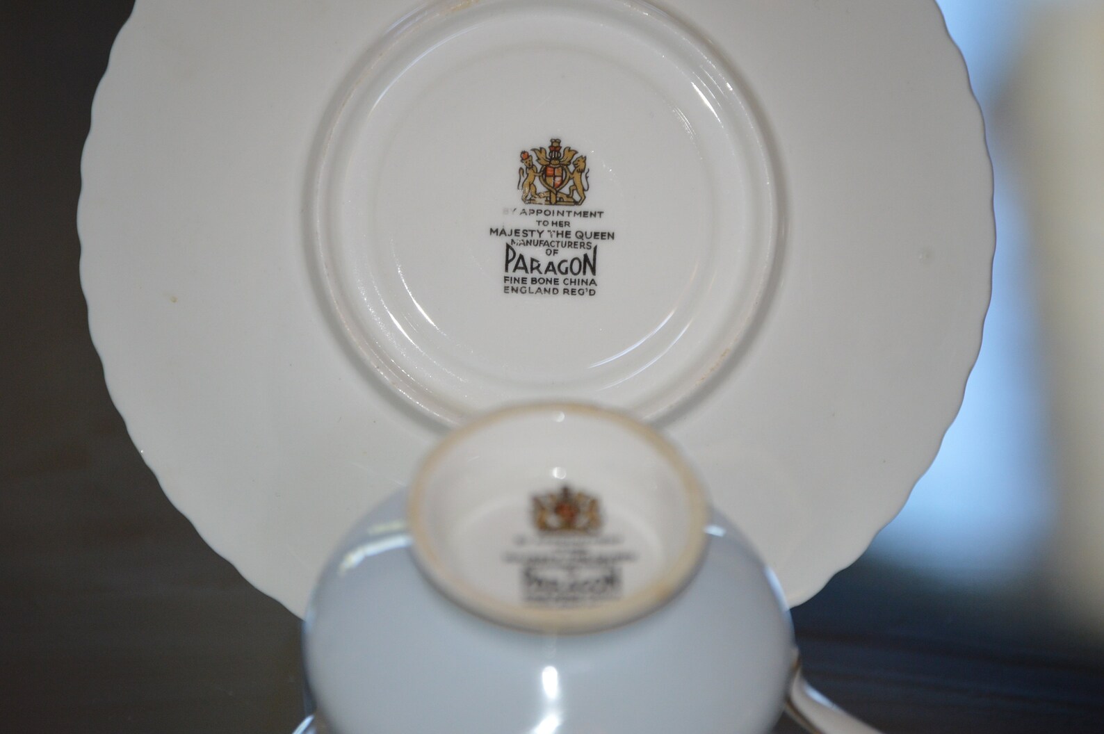 Vintage Paragon Fine Bone China Pale Blue Cup and Saucer With - Etsy