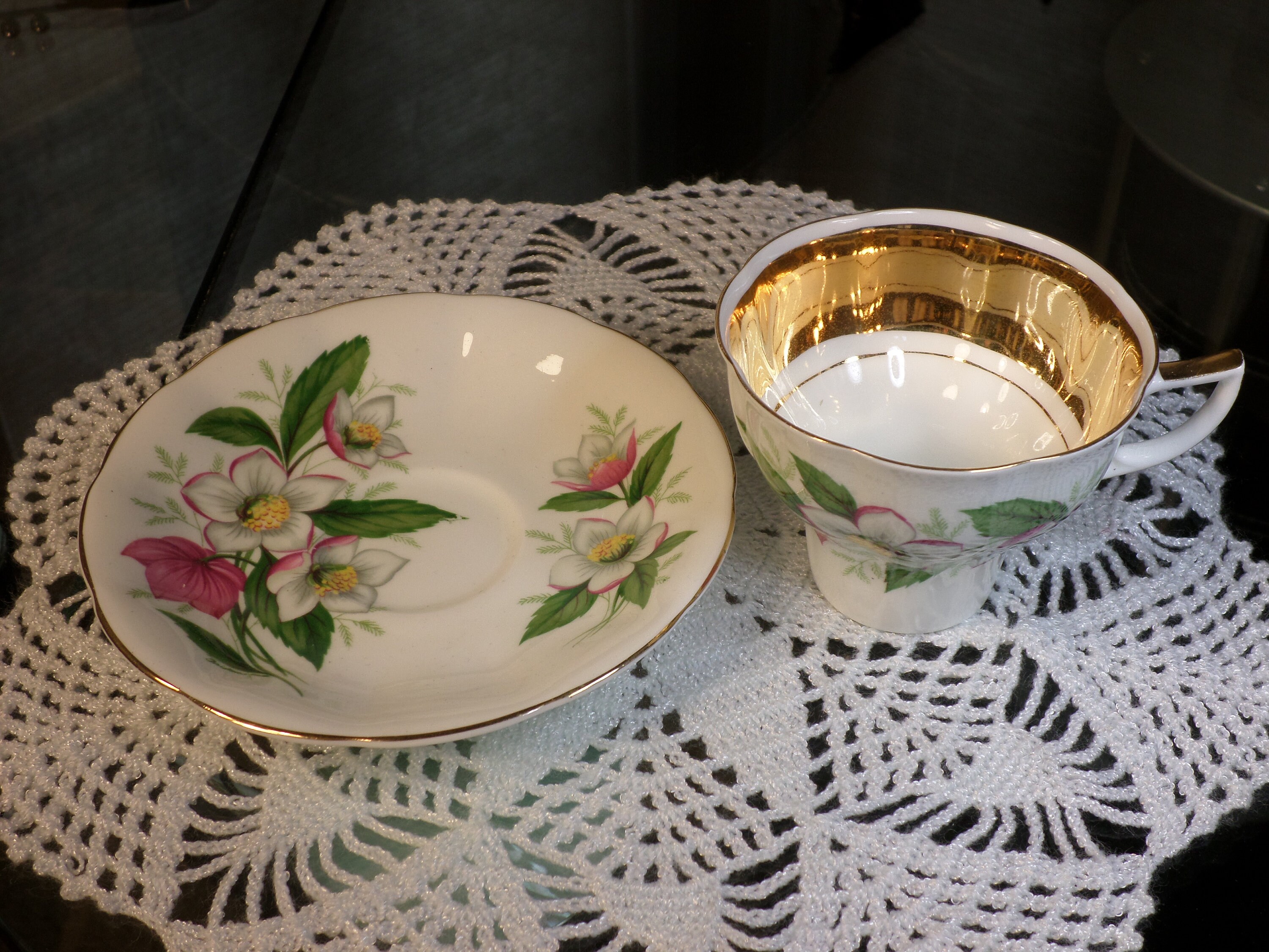 Beautiful Floral and Gold Bone China Tea Cup and Saucer Set by Jason ...