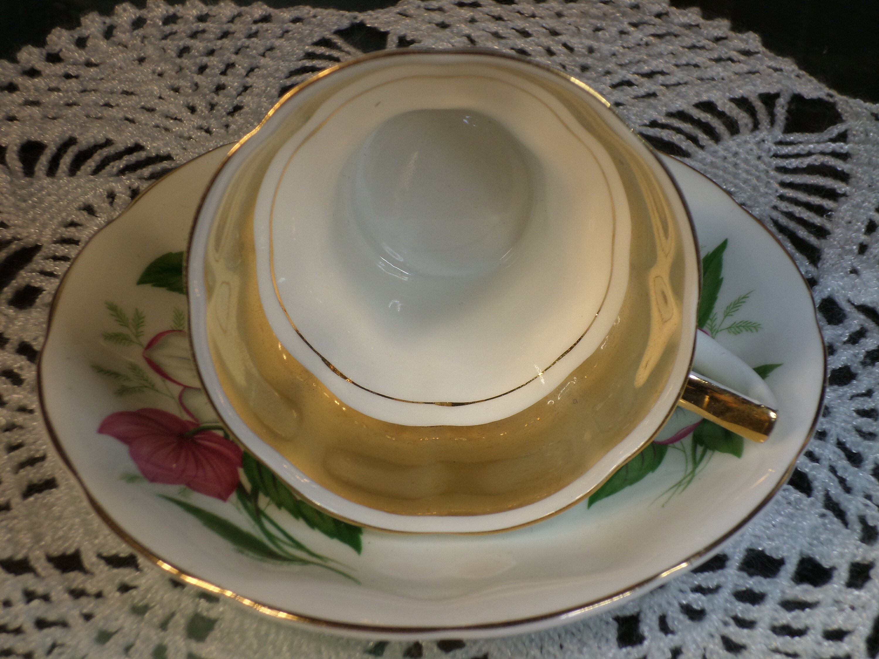 Beautiful Floral and Gold Bone China Tea Cup and Saucer Set by Jason ...