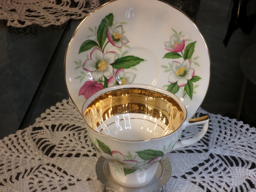 Beautiful Floral and Gold Bone China Tea Cup and Saucer Set by Jason ...