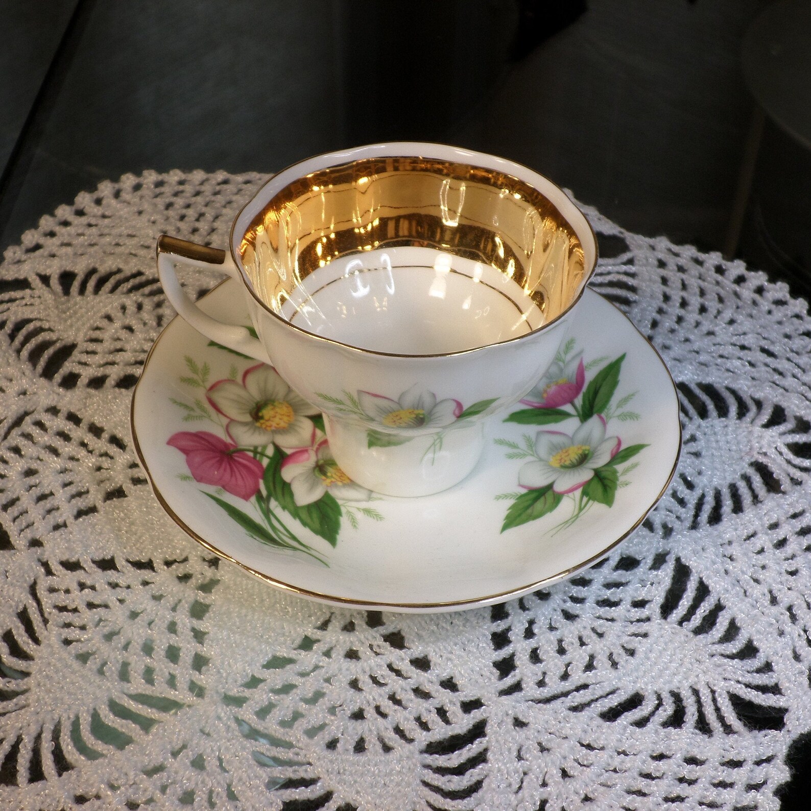 Beautiful Floral and Gold Bone China Tea Cup and Saucer Set by Jason ...