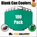 100 Pack Emerald Can Coolers - DIY Screen Printing Blanks - Etsy