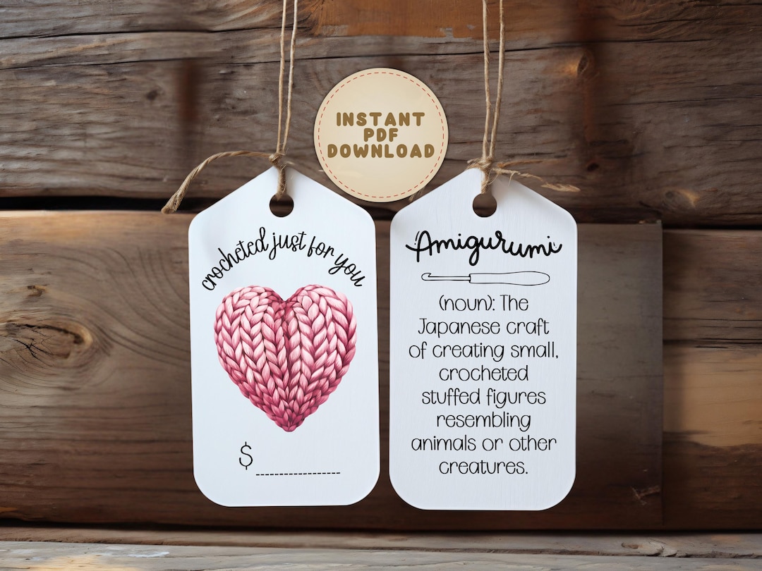 Crochet Price Tags Printable for Amigurumi Plushies | Handmade Crochet ...