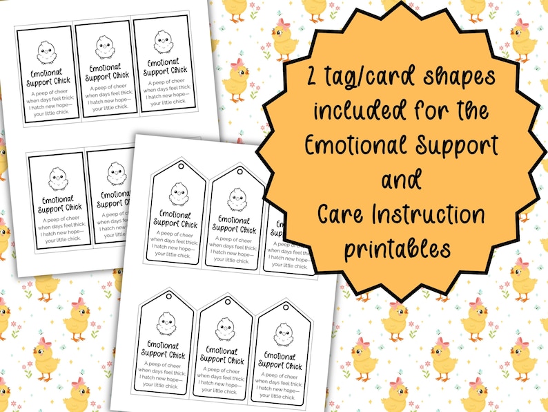 Amigurumi Chick Printable Bundle | Crochet Chick Tags, Care ...