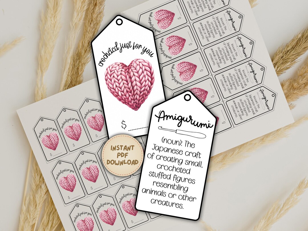 Crochet Price Tags for Handmade Crochet Items | Custom Label for ...