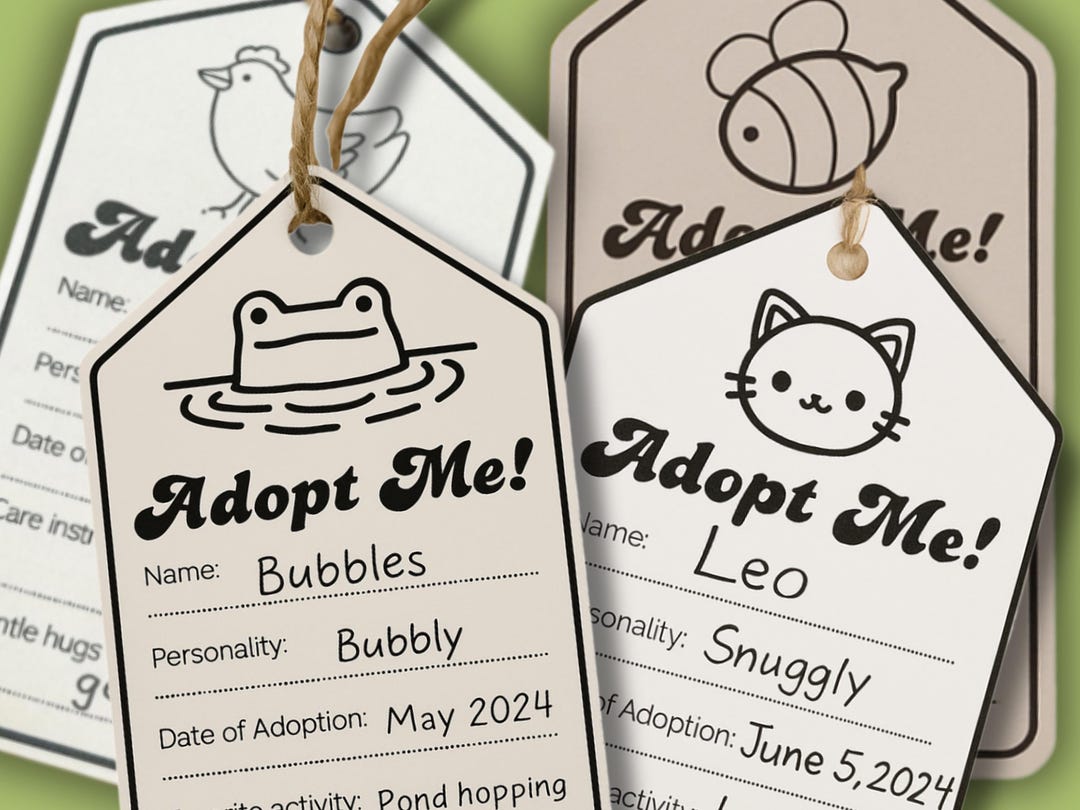 Printable Amigurumi Adopt Me Tags: 16 Animal Designs (PDF Download) - Etsy