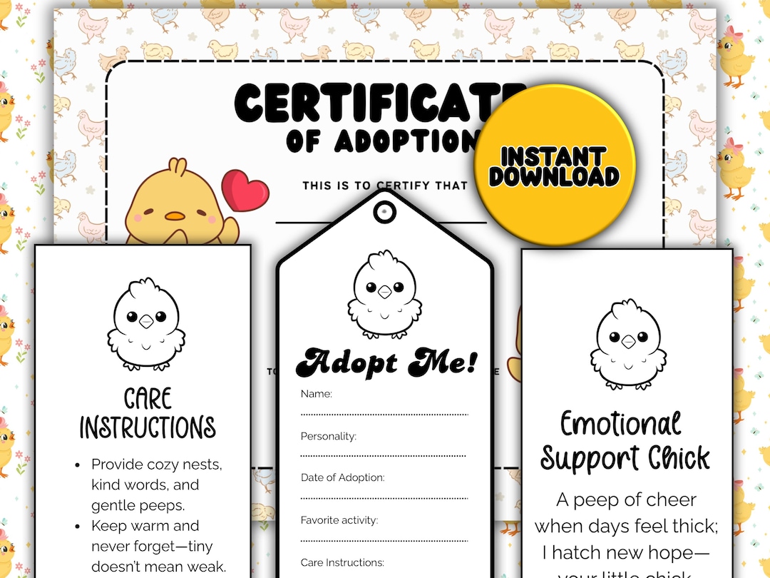 Amigurumi Chick Printable Bundle | Crochet Chick Tags, Care ...