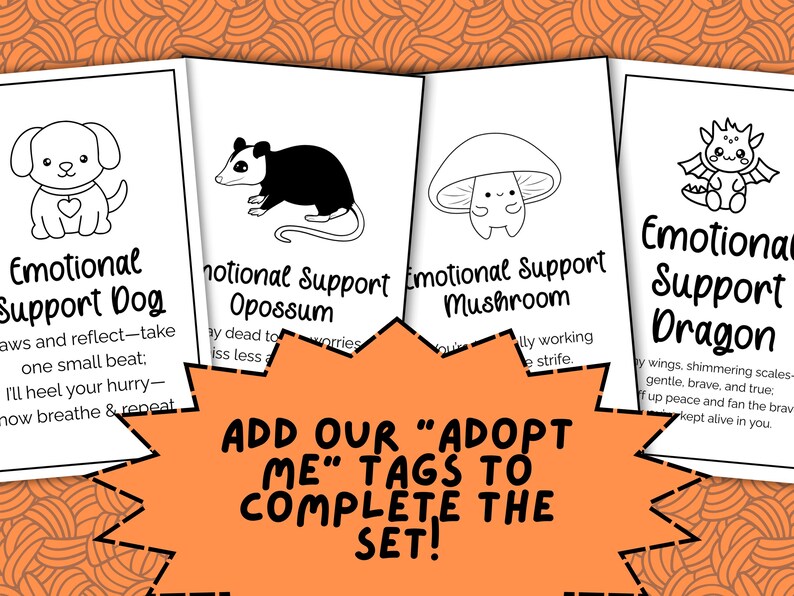 Crochet Tags for Craft Fairs | Amigurumi Labels for Emotional Support ...