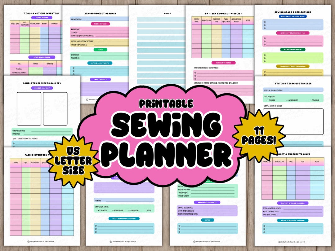 Sewing Planner for Small Business Owners | Project Tracker for Handmade ...