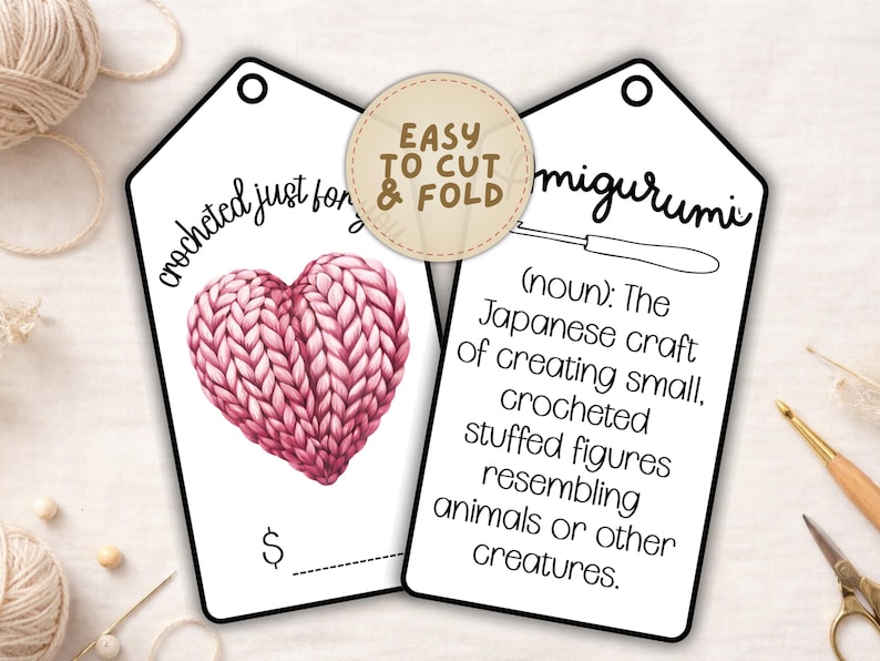 Printable Amigurumi Price Tags | Crochet Labels for Plushies | Craft ...