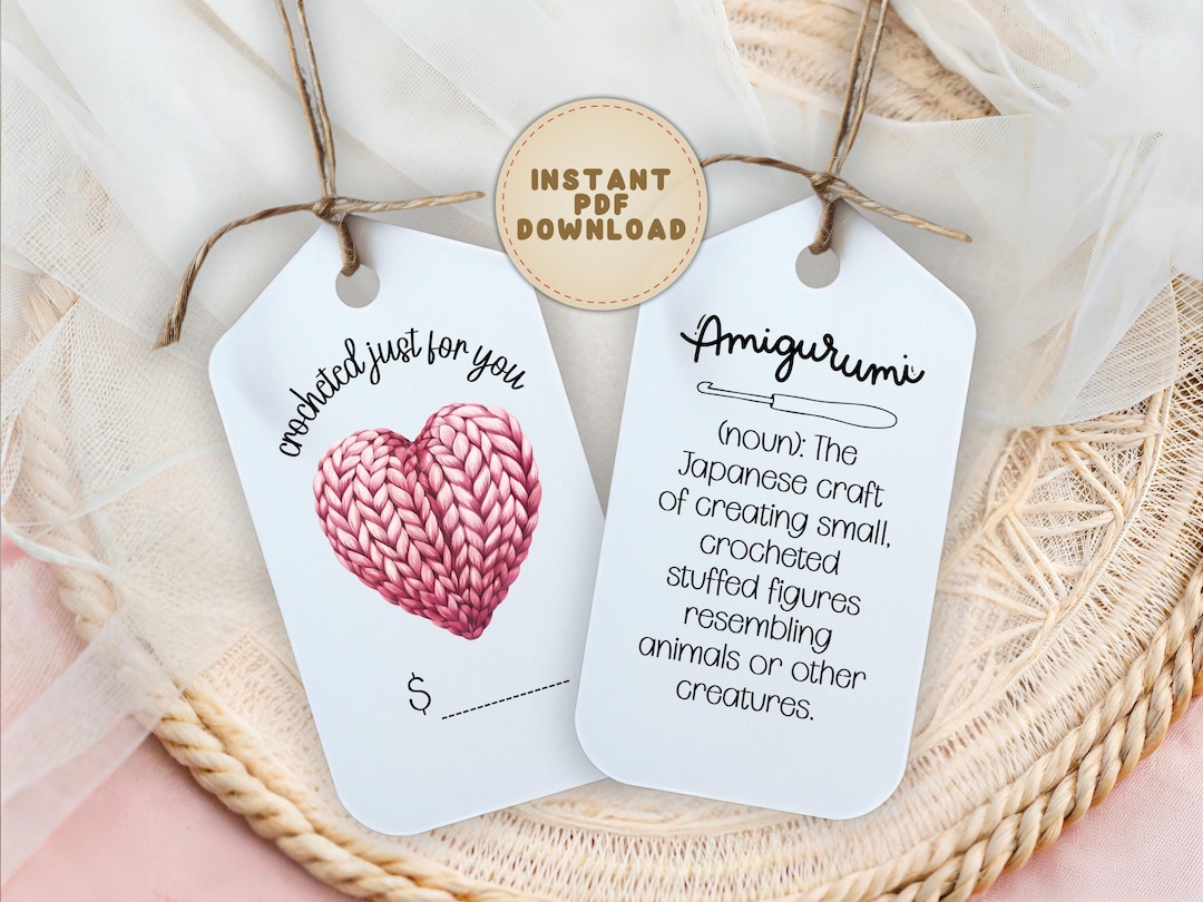Printable Amigurumi Price Tags | Crochet Labels for Plushies | Craft ...