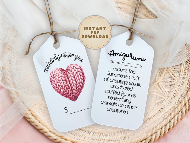 Printable Amigurumi Price Tags | Crochet Labels for Plushies | Craft ...
