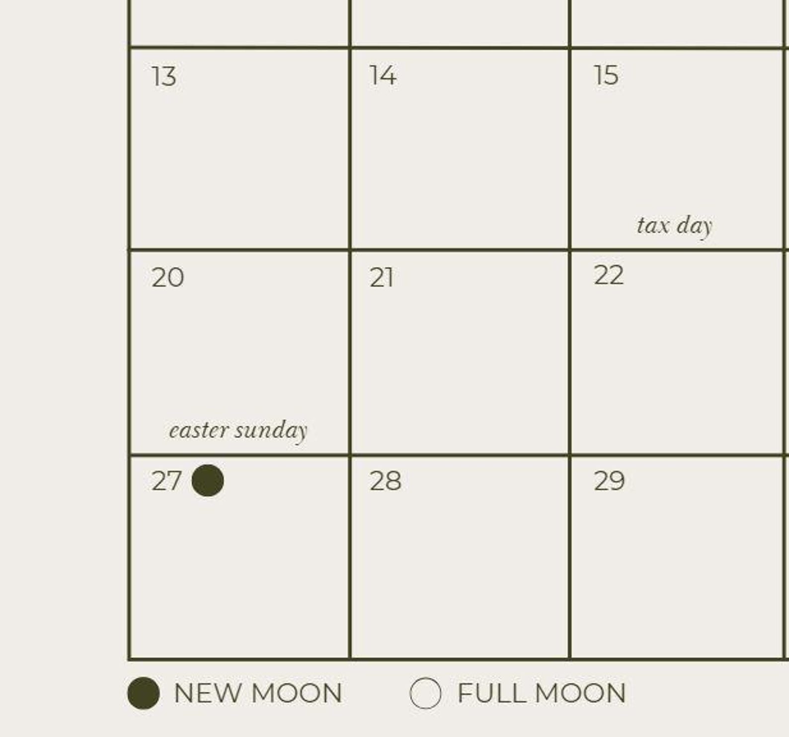 2025 Minimalist Monthly Calendar With Affirmations Printable and ...