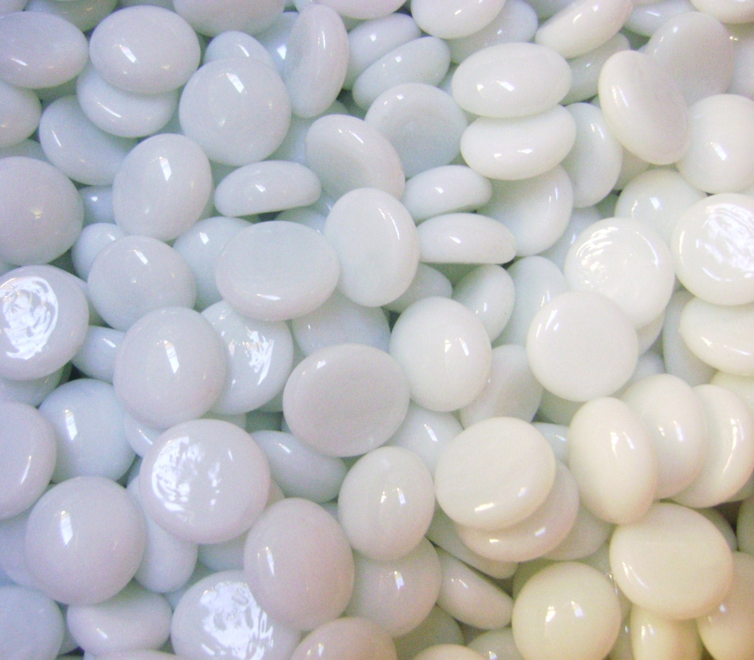 Creative Stuff Glass 100 Opal White Small Glass Gems Stones, Mosaic ...