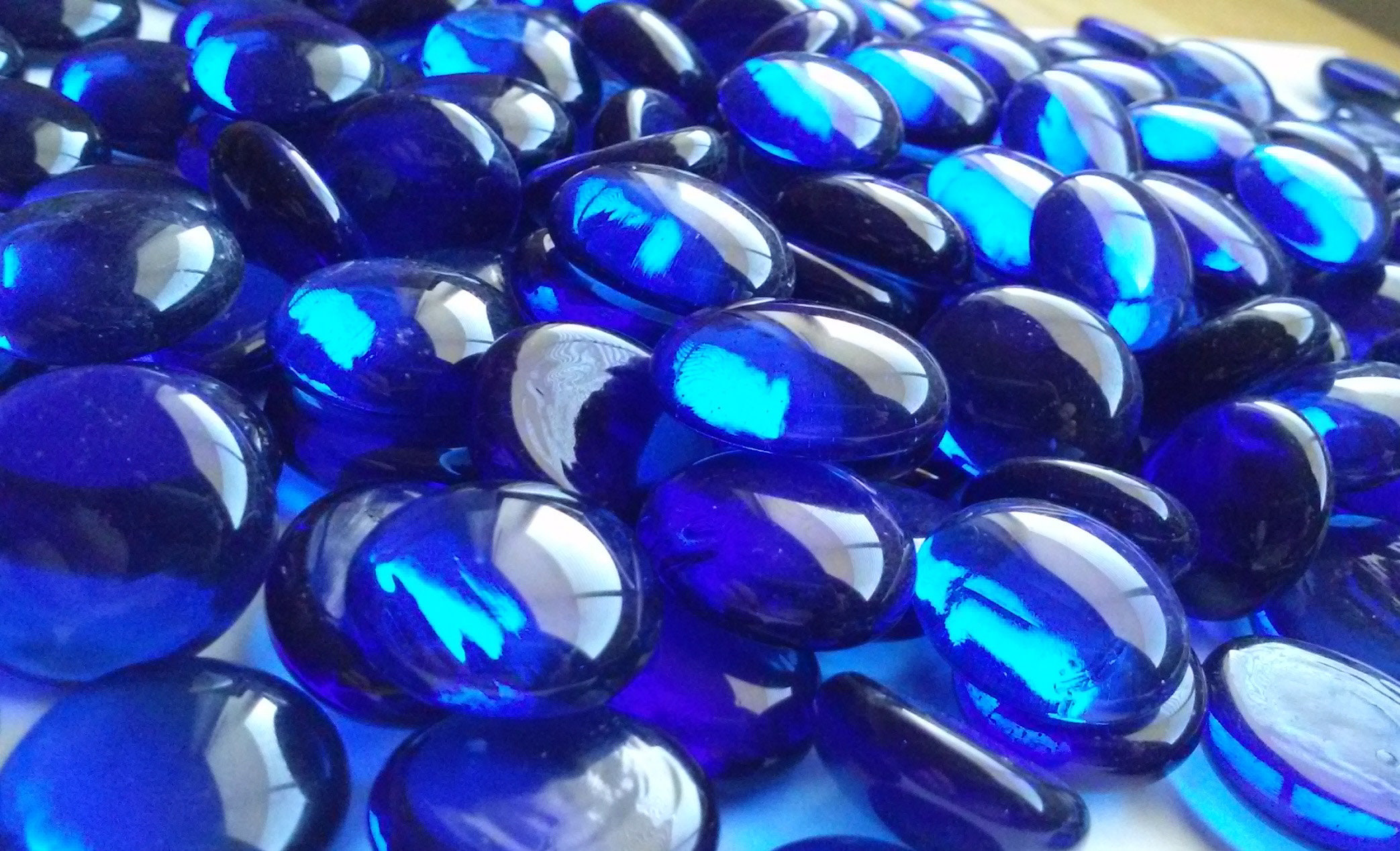 Creative Stuff Glass 50 Cobalt Blue Crystal Glass Gems | Etsy