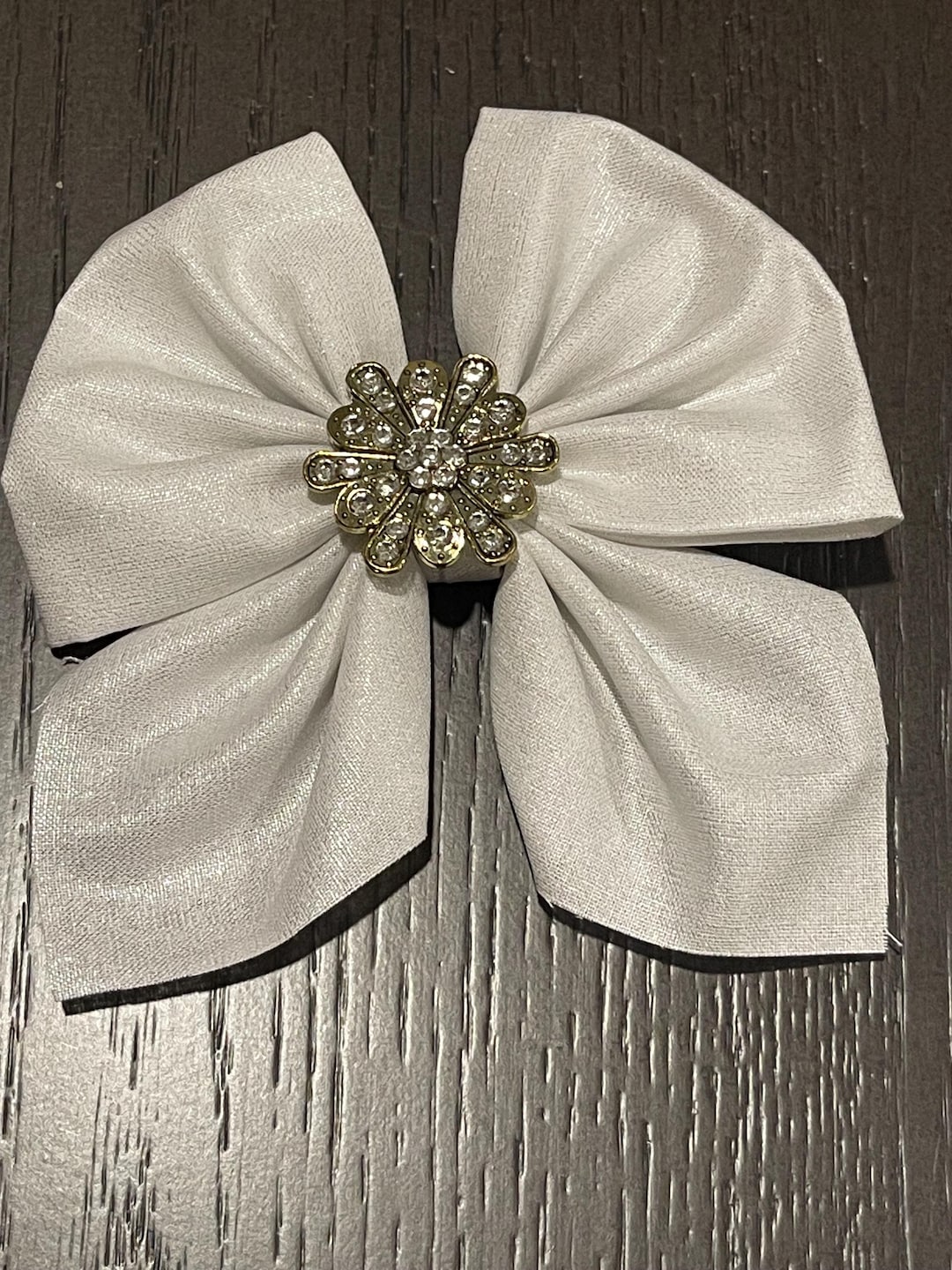 White Sparkles Hair Bow/flower Girl Hair Bow - Etsy