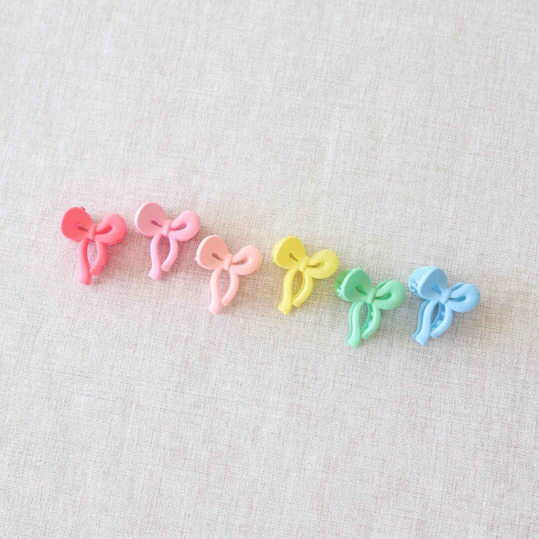 6 Baby Bow Claw Clips, Mini Claw Clips, Bow Claw Clips, Toddler Claw ...