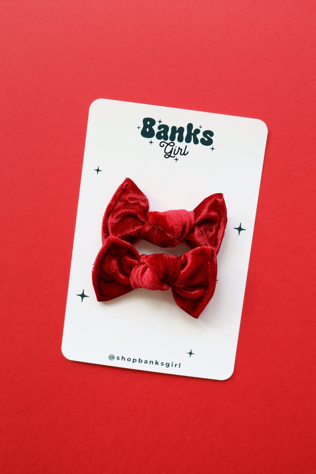 Christmas Red Velvet Knot Pigtail Bows, Red Velvet Pigtail Bows, Red ...