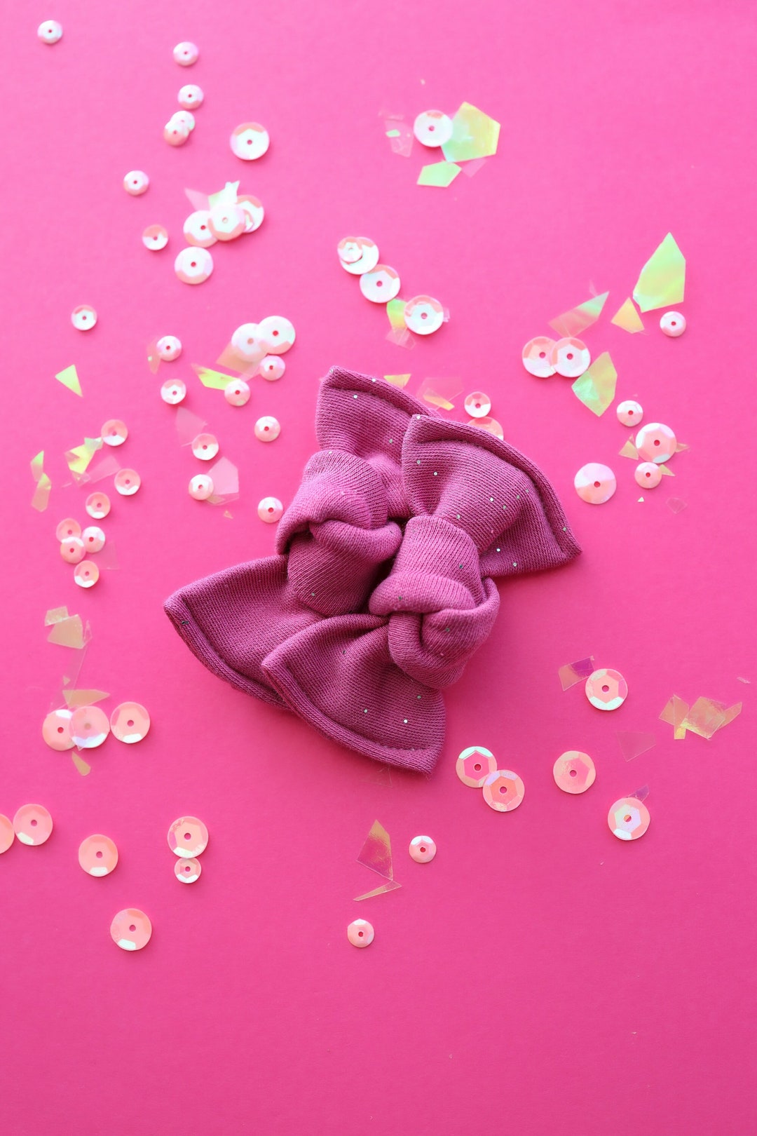 Electric Pink Glitter Pigtail Knot Bows, Pink Pigtail Bows, Purple ...