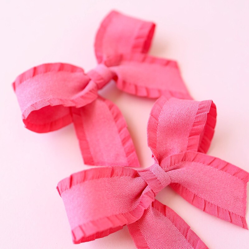 Hot Pink Hair Bow - Etsy