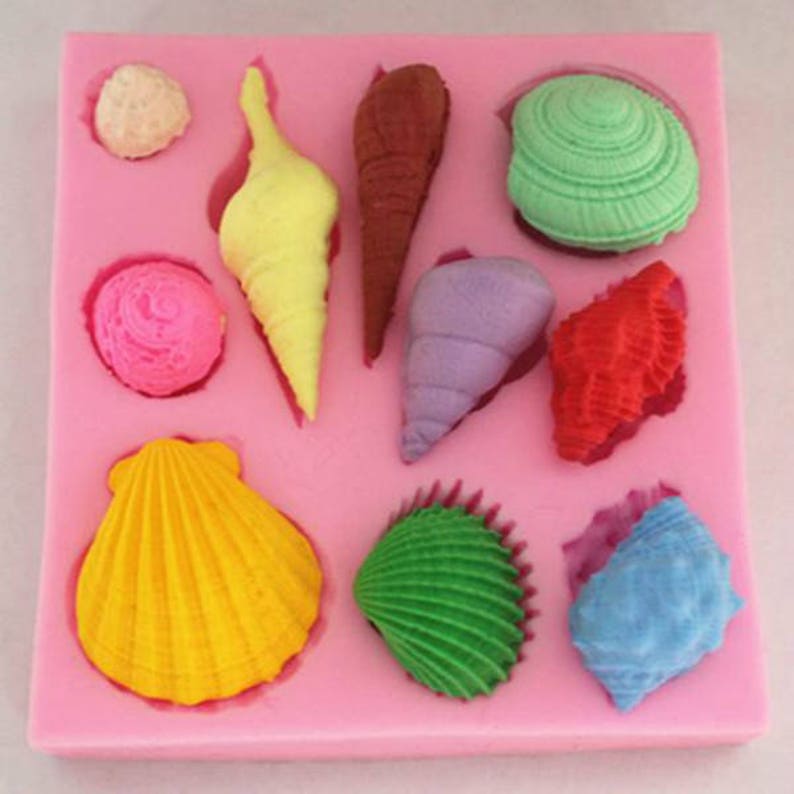 Seashell Silicone Mold 3d Sea Shell Fondant - Etsy