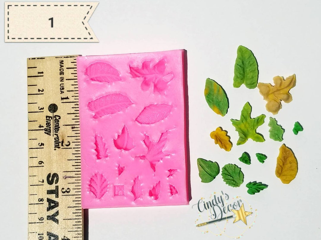 Fall Leaves Fondant Leaves Mold Clay Gum Paste Mold Silicone Autumn ...