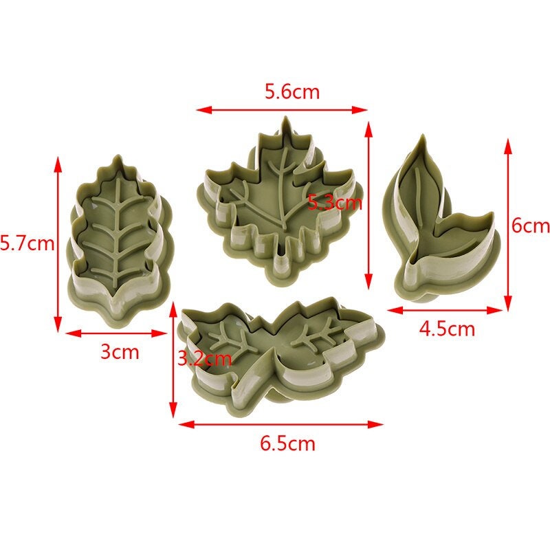 Leaves Shape Biscuit Plunger Cookie Cutter Fondant Mold Paste Sugar ...