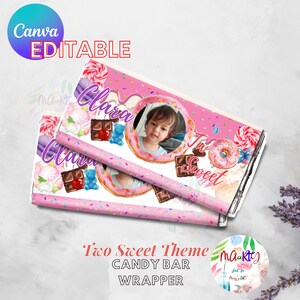 EDITABLE DIGITAL Download Sweet One Doughnut Theme Rice Krispies Treat ...