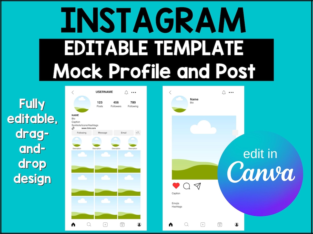 Editable Instagram Profile Template: Character Study, Historical Figure ...