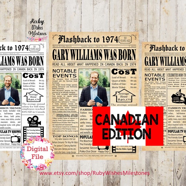 1974 Fun Facts - Etsy Canada