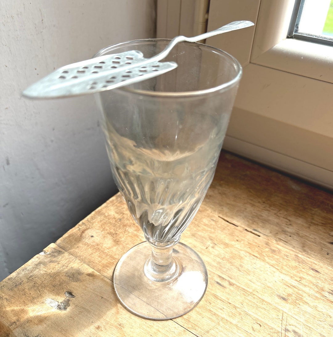 Vintage French Absinthe Glass With Spoon, Early 20th Century - Etsy