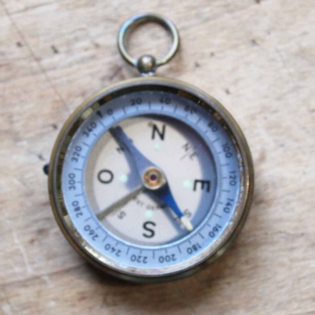 Vintage Compass WEST GERMANY/ Vintage Small Brass (?) Compass - Etsy