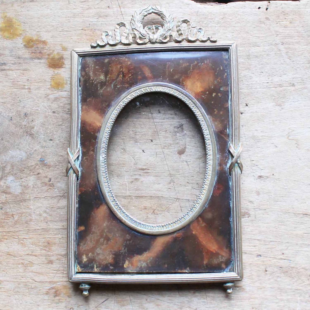 Antique Photo Frame / 19th Century Photo Stand Turtle Style Napoleon ...