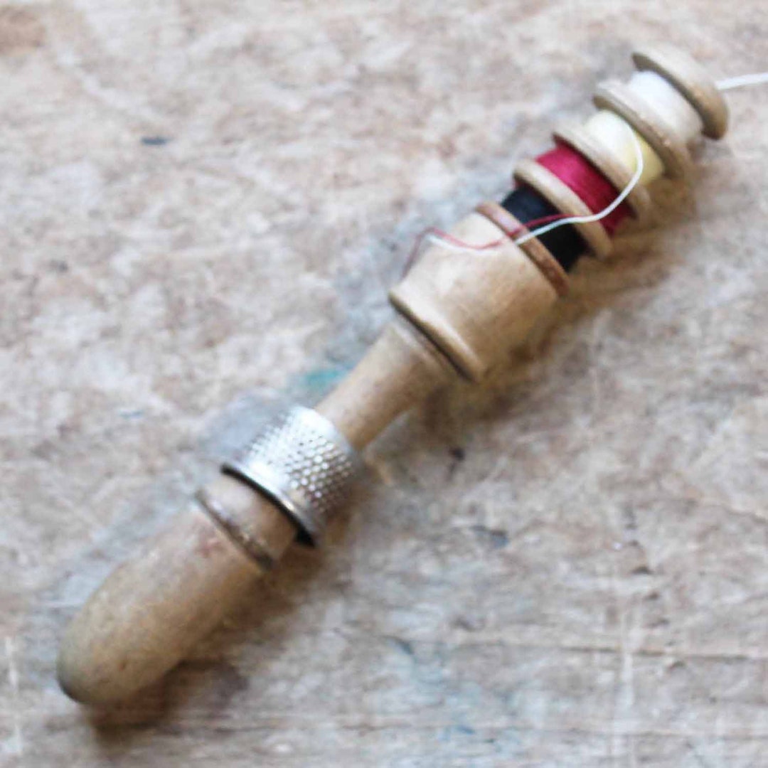 Antique French Sewing Kit French Army/ Vintage Portable Sewing Wooden ...