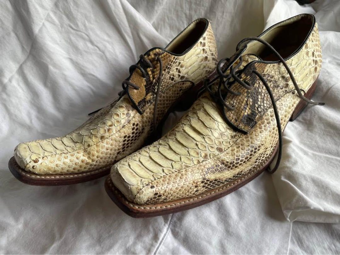 Authentic Snakeskin Rocker Boots - Etsy