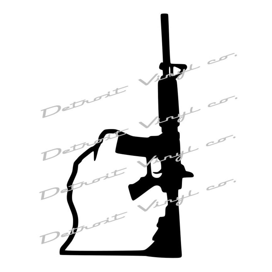 Authentic Michigan Holding Gun AR 15 Michigan Detroit - Etsy
