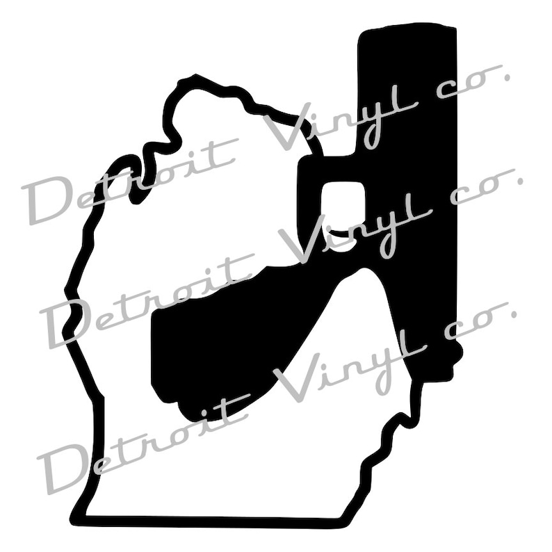 Authentic Michigan Holding Gun, Michigan Pistol, Michigun. - Etsy