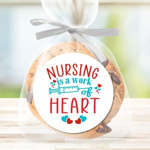 Printable Nursing is a Work of Heart Tags, Happy Emergency Nurses Week ...