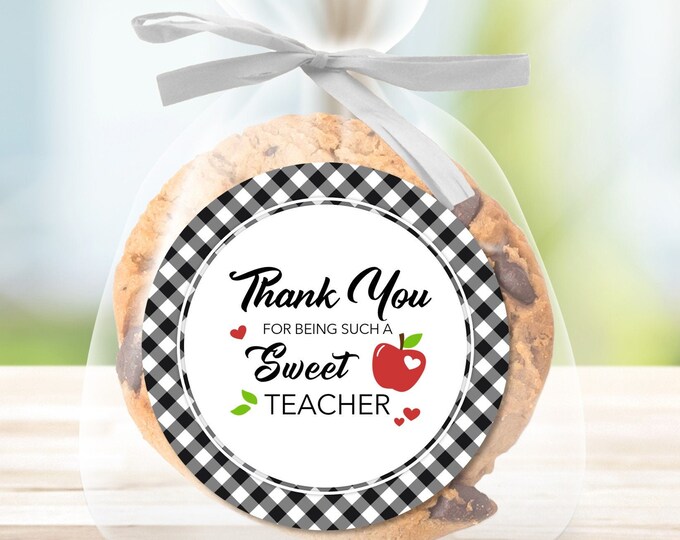 Printable Thanks for Being Such a Sweet Teacher Cookie Tag, Teacher ...