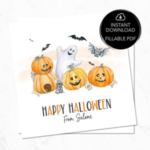 Printable Halloween Tags, Halloween Treat Tags, Halloween Cookie Tags ...